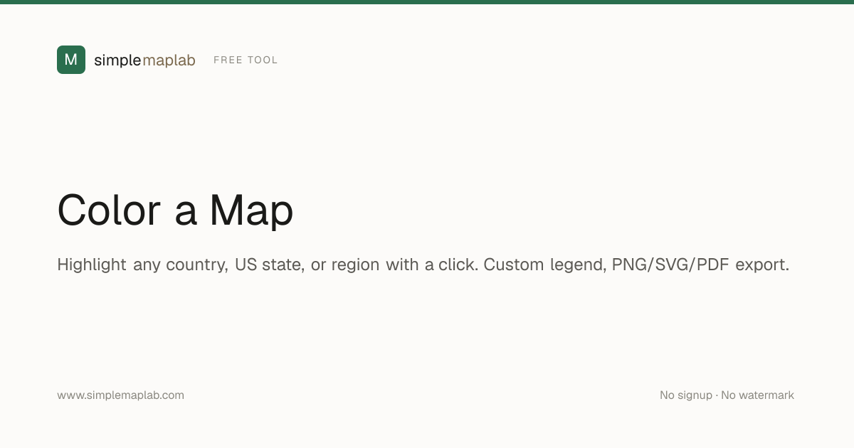 Color a Map — Free Country, State & Region Highlighter | SimpleMapLab
