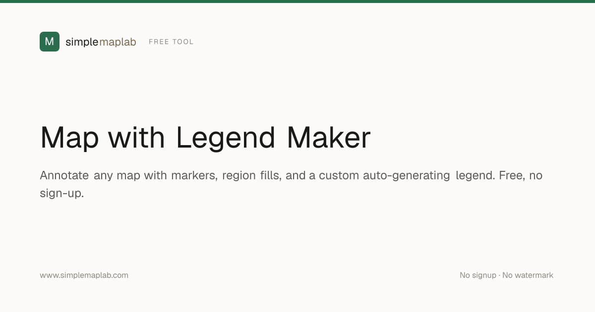 Map with Legend Maker — Free Map Annotator with Markers, Region Fills ...